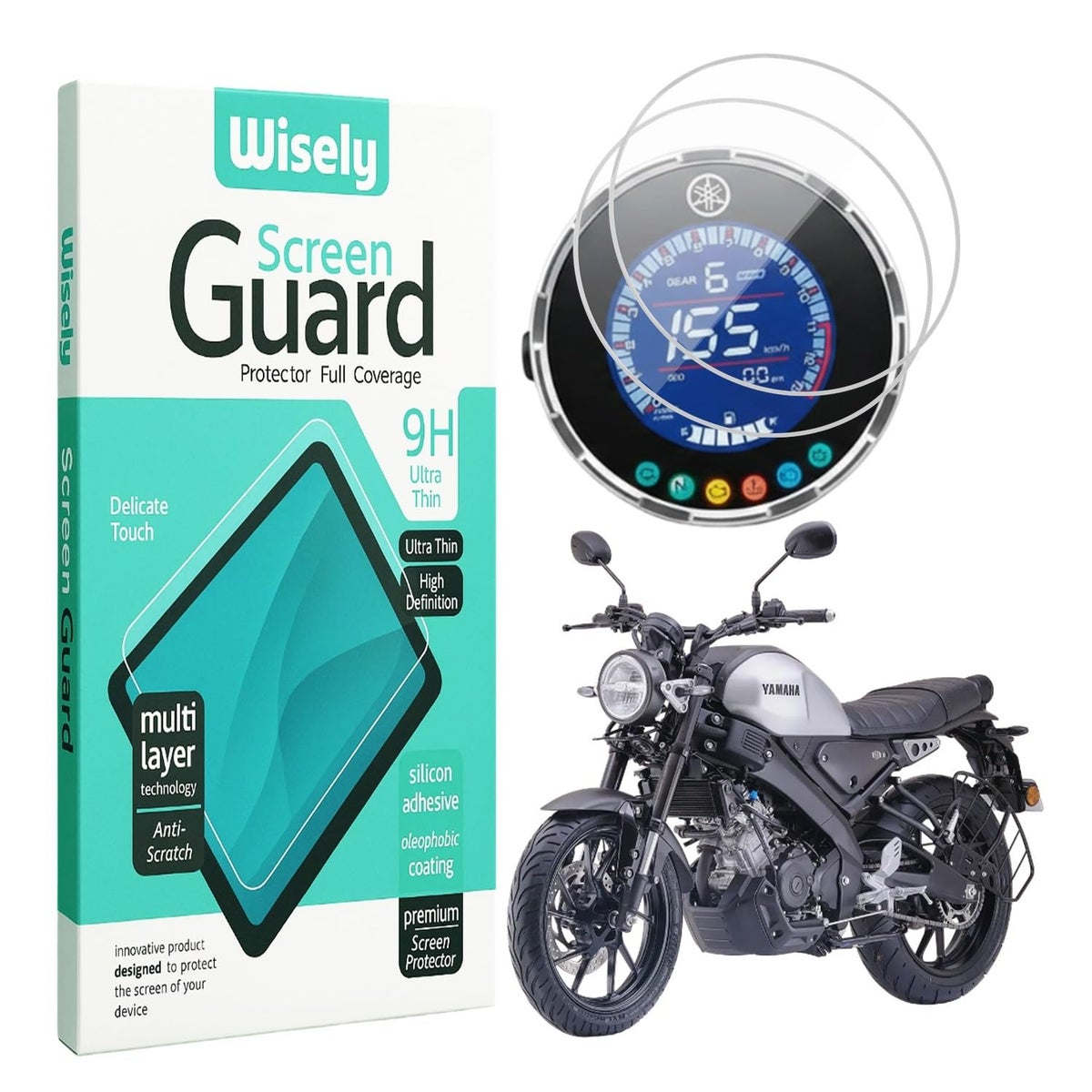 Wisely Pack 2 - Screen Guard for YAMAHA XSR 155 (2025) Bike - TFT ...