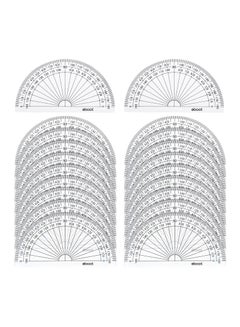 SYOSI 20 Pack Plastic Precise Protractor, SYOSI 180 Degrees 4 In ...