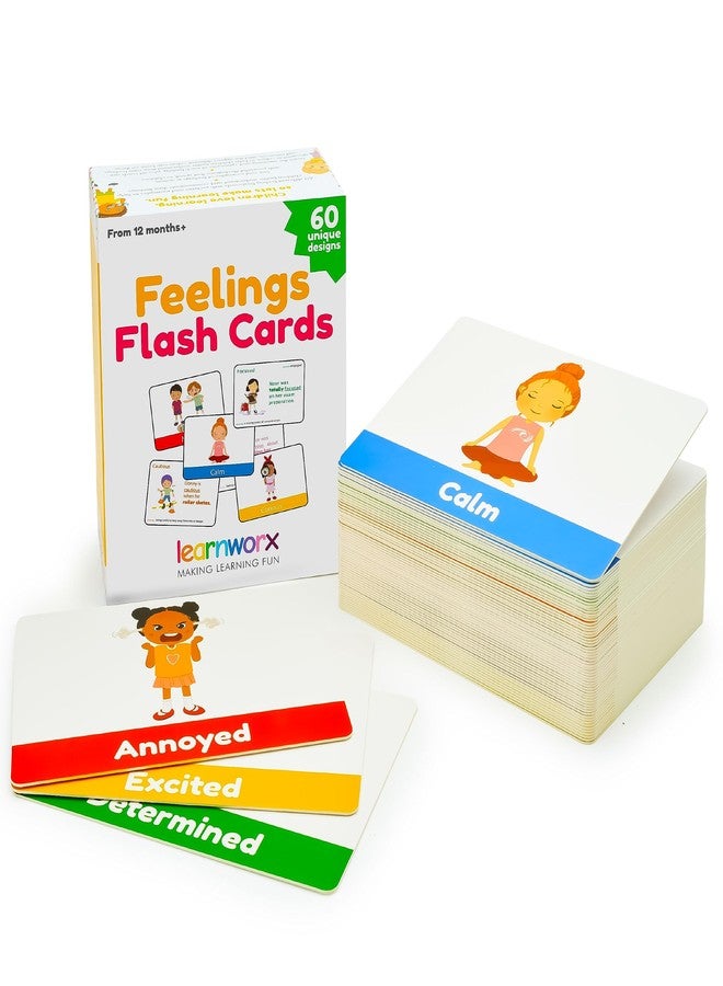 learnworx Emotion Cards for Kids, Feeling Cards Game | 60 Emotion ...