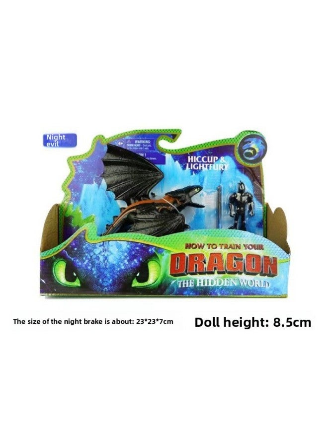 Generic Black Dragon Toothless White Dragon Light Demon Doll How To ...