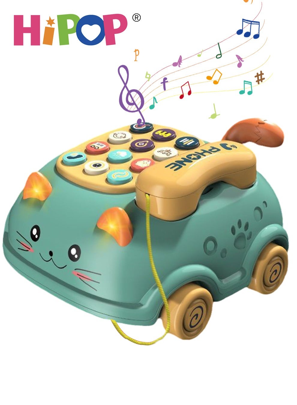 HIPOP Baby Toys with Light and Music,Baby Phone Musical Car Toy,Early ...