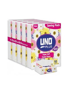 UNO Carton Uno Plus Soft Tissue 180 Pcs 2 Ply Pack of 50 Pcs | Best ...