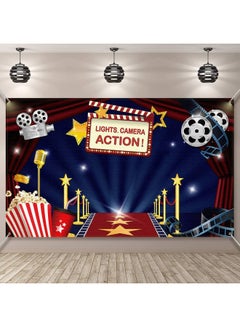 BPA Movie Theme Party Decorations Supplies Large Fabric Backdrop for ...