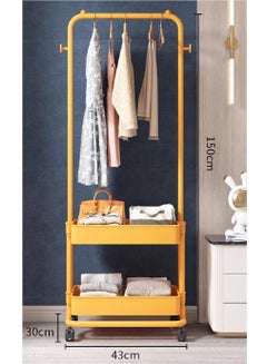 WENBO Multifunction Movable Clothes Rack with Top Rod and Rolling Wheel ...