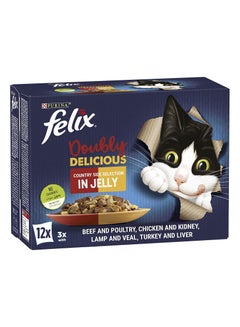 PURINA Purina Wet Cat Food Felix Doubly Delicious Country Side ...