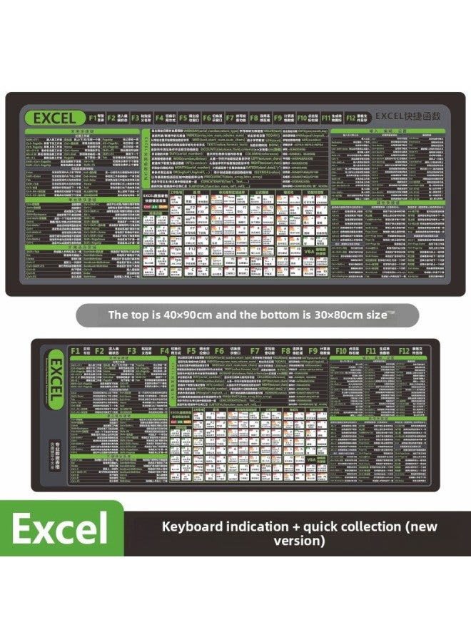 Generic Cad Mouse Pad Office Wps Word Excel Ps Pr Cdr Common Shortcut ...