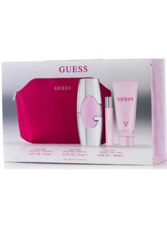 GUESS Pink Women Set (EDP 75ml + Body Lotion 100ml + Mini 15ml + Pouch ...