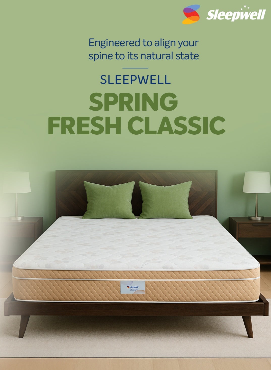 Sleepwell Sleepwell Spring Fresh Classic | 3 Zone Profiled Resitec Foam ...
