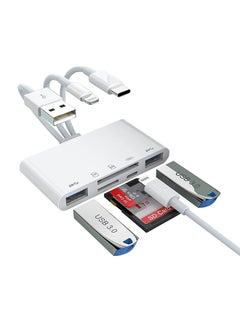 ACTION 5-in-1 iPhone Memory Card Reader, USB OTG Adapter & SD/TF Card ...