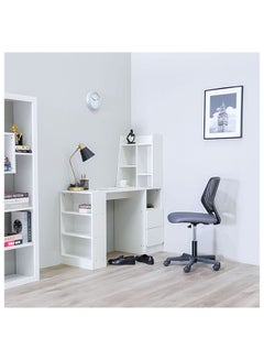 DANUBE HOME Thalana Computer Table Office Desk Workstation With Cabinet ...