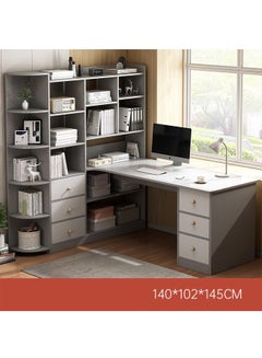 NKX Modern Upgraded Computer Laptop Desk Modern Style Bookshelf for ...