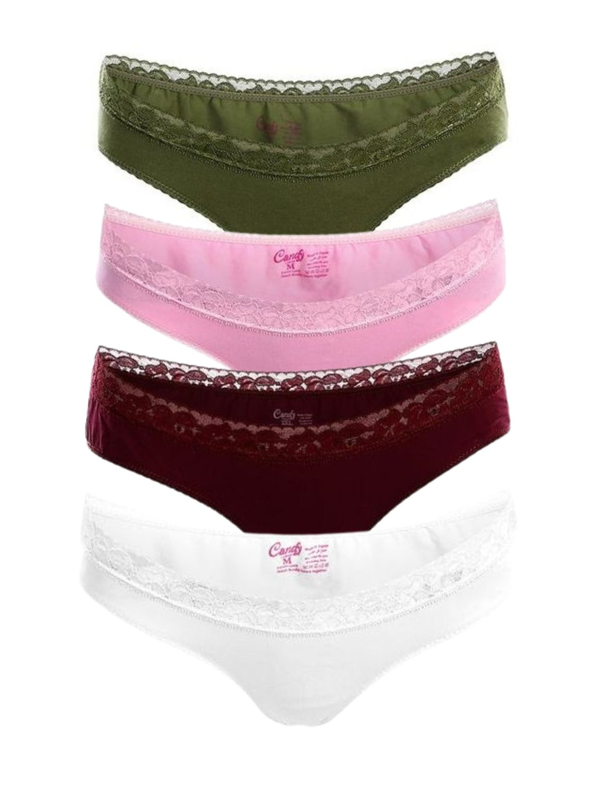 COTTONIL Pack of 4 Bikini Dantel Cotton Panties Underwear for Women | Best Price Egypt | Cairo, Giza