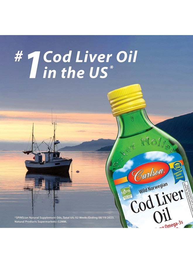 Carlson Carlson - Kid's Cod Liver Oil, 550 mg Omega-3s, Plus Vitamins A ...