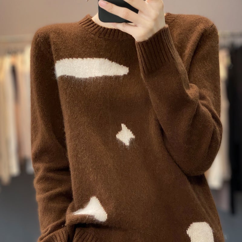 Generic 2023 Wool Sweater Women'S Crewneck Fashionable Simple Cloud ...