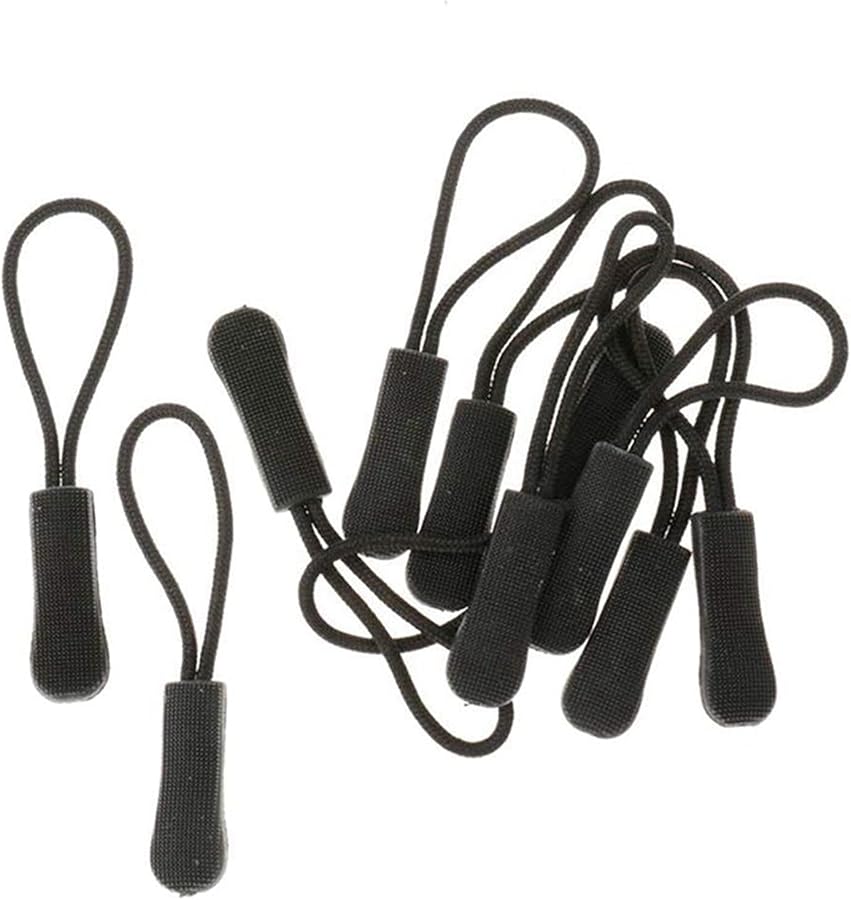Generic Black Anti Slip Zipper Puller 10pcs 6cm Extension Trailer For ...