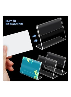 KASTWAVE Sign Display Holder, 20PCS Mini Sign Holder, Clear Acrylic ...