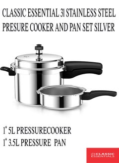 Classic Essentials Classic essential 4l pressure cooker and 3l pressure ...