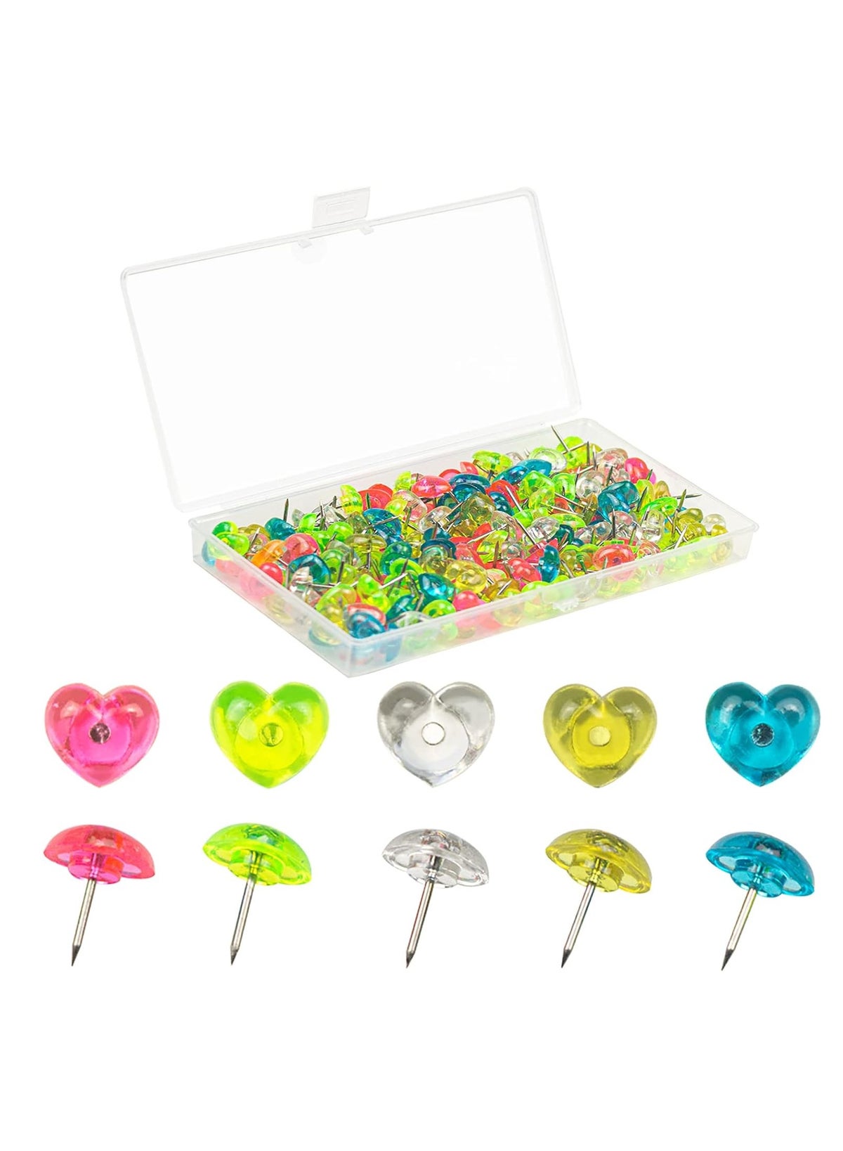 Generic 200 Pcs Decorative Thumb Tacks Push Pins for Wall Hanging ...