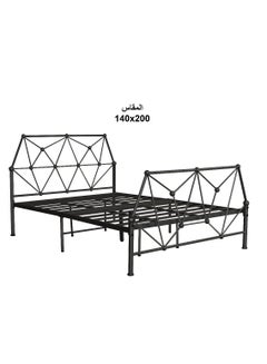 Generic Bed Frame with Antique Headboard Metal Bed Base 140*200 CM UAE ...