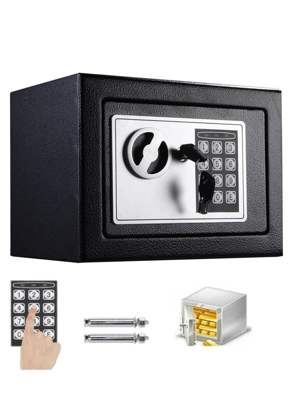 Generic Compact Electronic Safe with Dual Locking System - Secure ...