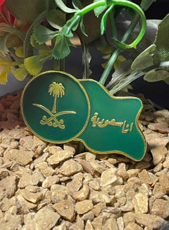 Generic Magnetic brooch with the design of two swords and a palm tree ...
