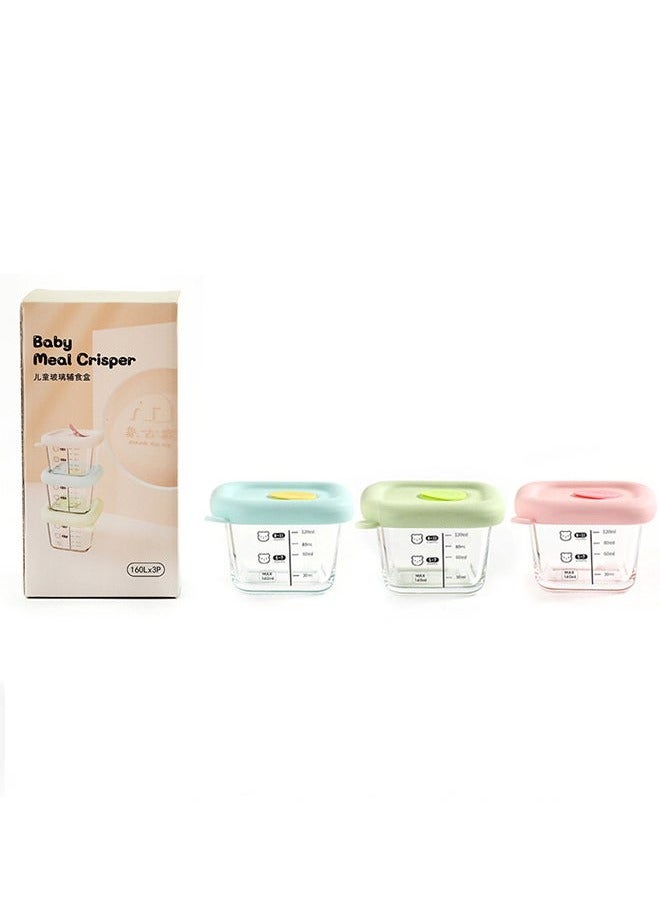 ELFSA 3 PCS Square Baby Food Containers, Reusable Infant Food Storage ...