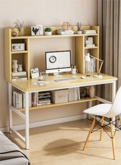 Harlan Computer Desk with Bookshelf Study Writing Table with Bookrack ...
