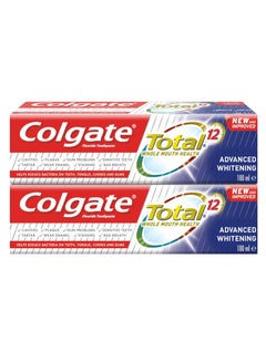 Colgate Colgate Total 12 Advanced Whitening Toothpaste 100ml (2 pack ...