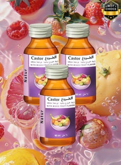 Natur 3 Pieces Castor Oil Mixed Fruit Flavor 60ml | Best Price KSA ...