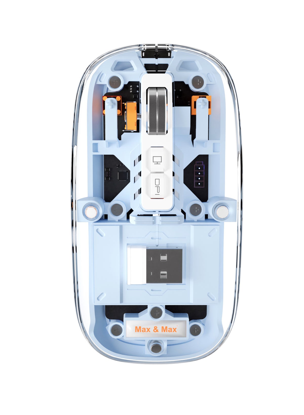 Max & Max Wireless Rechargeable Transparent Mouse – Crystal Design ...