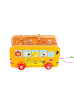 Generic Multi-functional Mole-beating Baby Knock Wooden Trailer Police ...