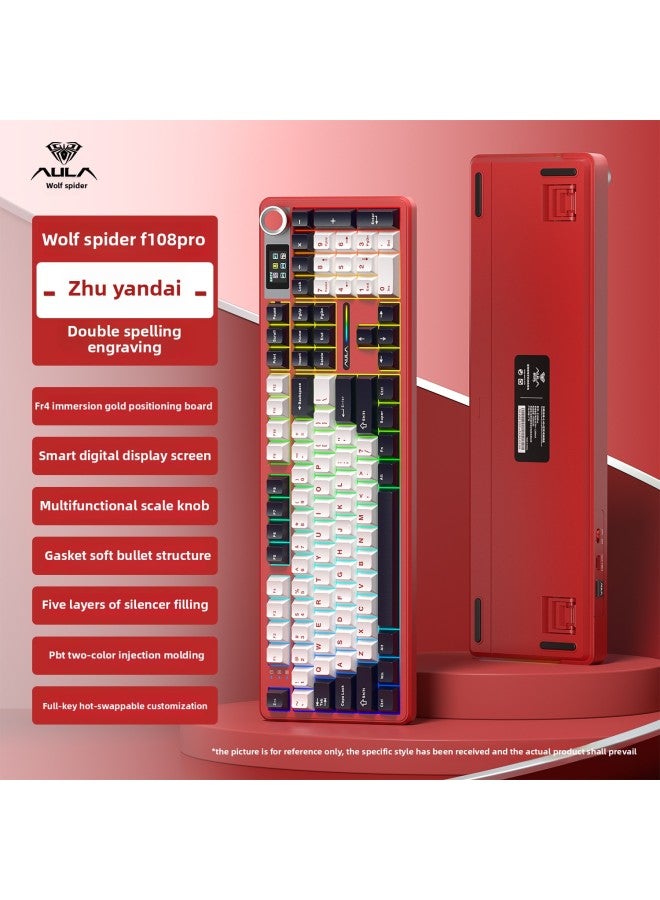 Generic AULA Wolf Spider F108pro Mechanical Gaming Keyboard Wireless ...