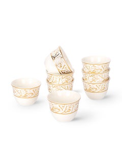 Generic 8-piece Turkish Ceramic Tea Set Coffee Cup Luxury Golden ...