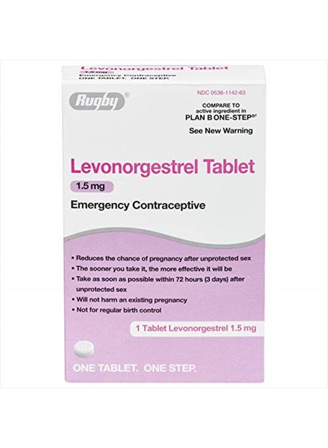 RUGBY LABORATORIES 1.5mg Emergency Contraceptive Tablet Compare To Plan ...