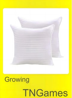 TNGames 2-Piece Stripe Hotel Pillows Cotton White 45x45cm UAE | Dubai, Abu Dhabi