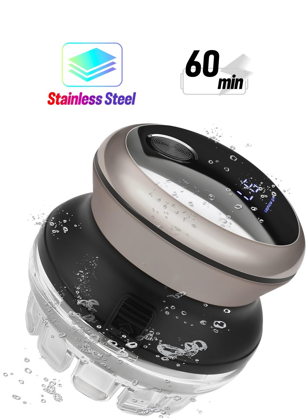 SYOSI Men Hair Clippers for Bald Head, Portable Electric Crew Cut Hair ...