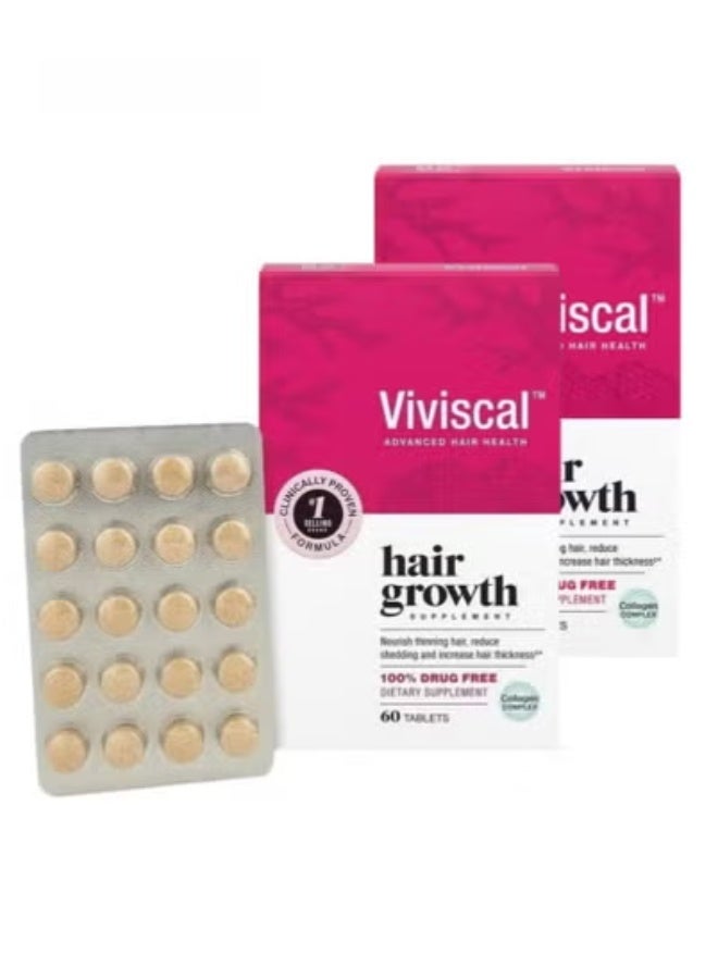 Viviscal 2 Box Hair Nutrition Program Extra Strength 60 Tabs | Best ...