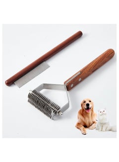 SYOSI Pet Dematting Rake with 2 Sided Professional Grooming for Dogs ...