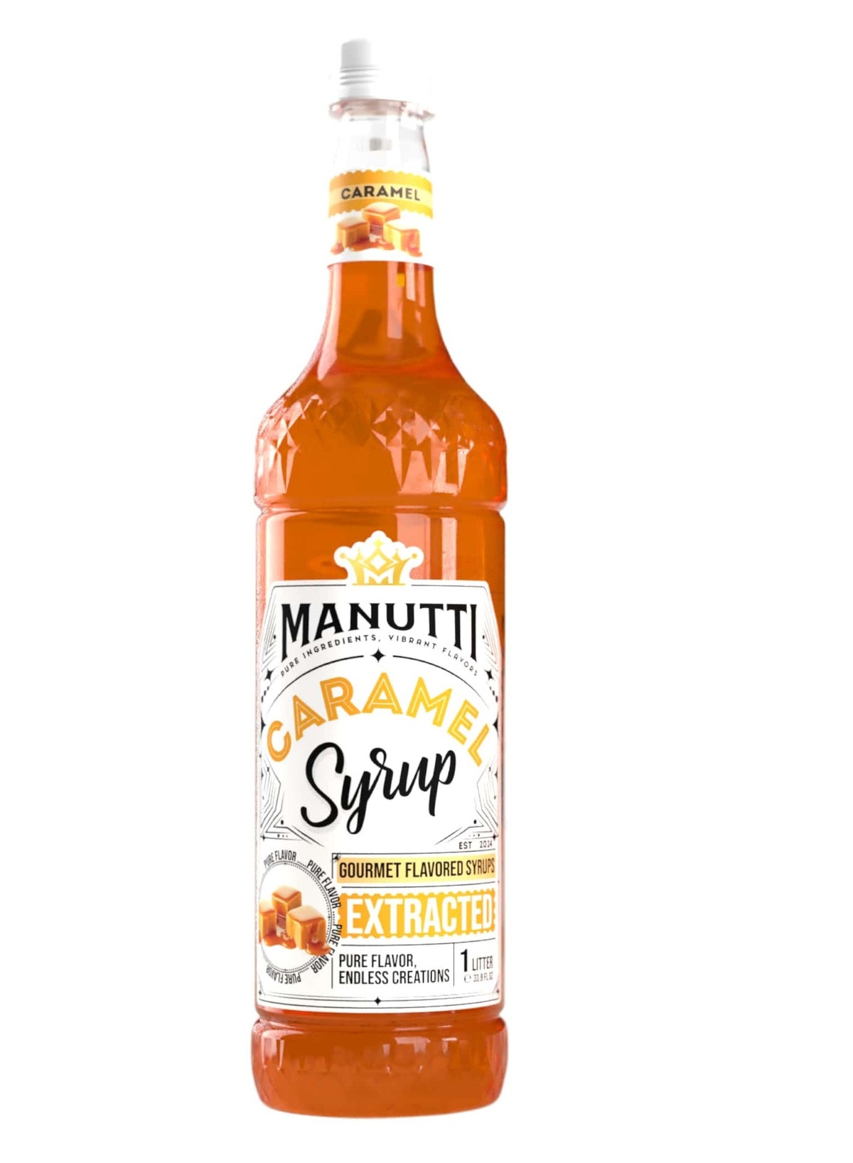 Manutti Caramel Syrup 1 Liter | Best Price Egypt | Cairo, Giza