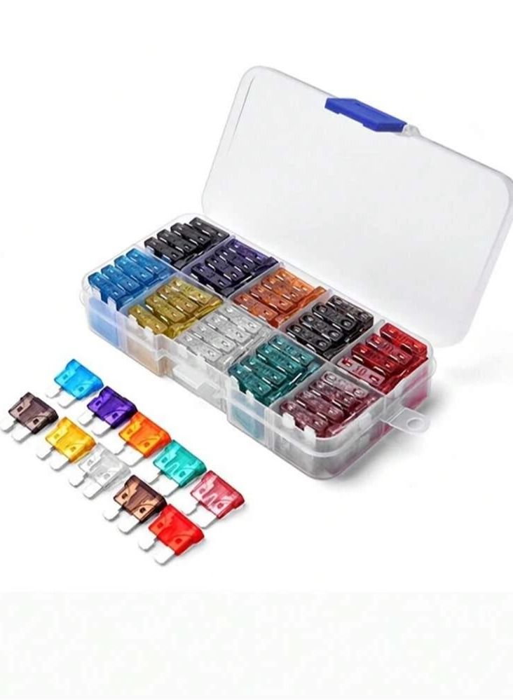 Generic 100-Piece Assortment Car Standard Mini Blade Fuses Set With Box ...