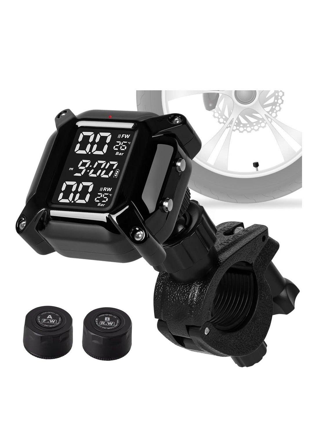 Generic Motorcycle TPMS Wireless Tire Pressure Monitoring System, IP67 ...