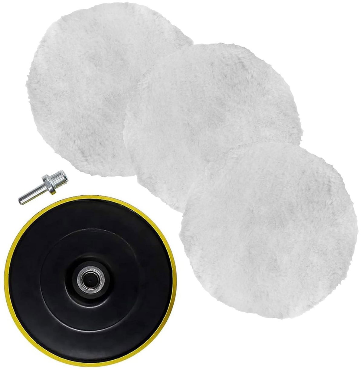 Massmot Massmot 5 Pcs 5 Inch Wool Buffing Pads Soft Faux Wool ...