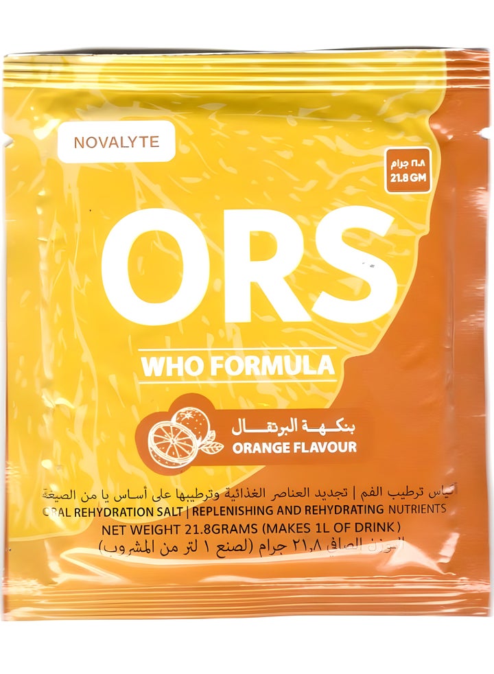 Buy Novalyte ORS Orange Flavoured WHO Formula 1 Sachet 21.8 GM Online ...