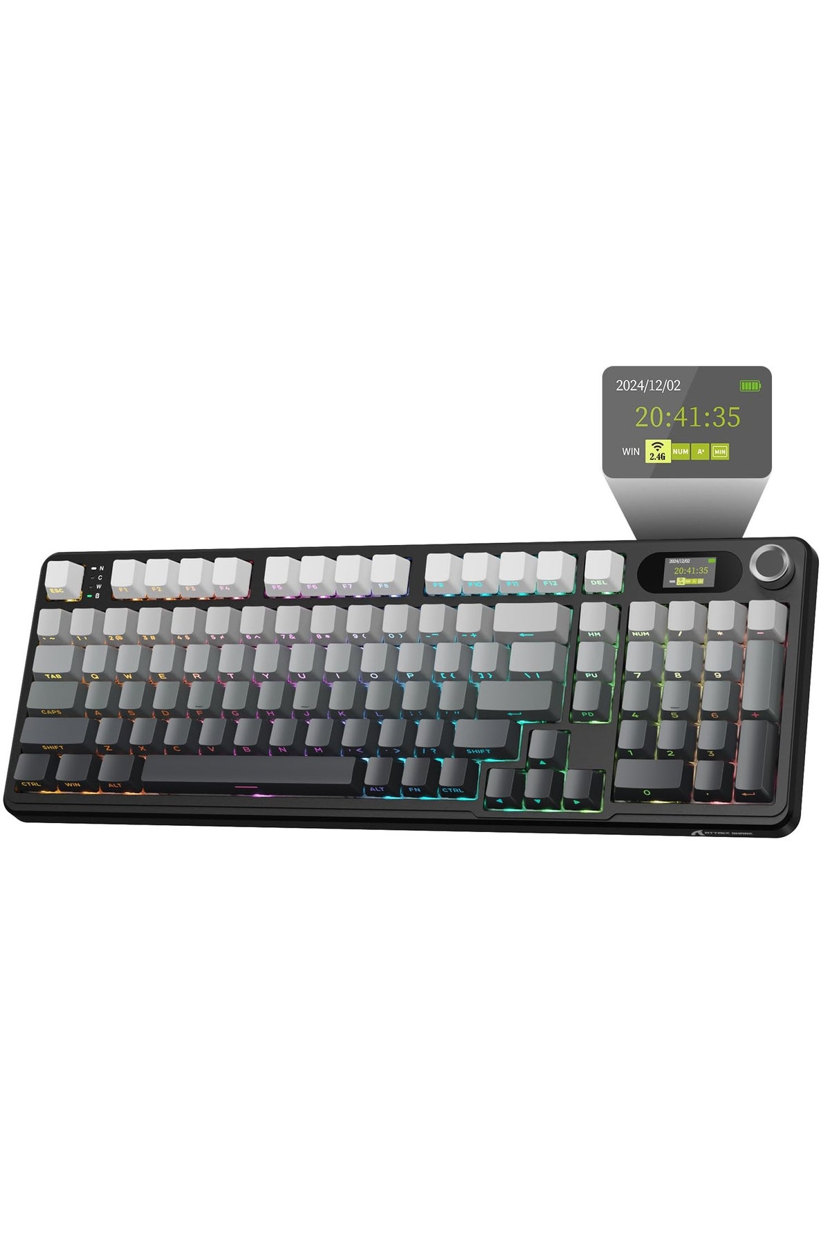 Attack Shark X98 Pro Wireless Mechanical Keyboard,Tri-Mode BT5.0/2.4G ...