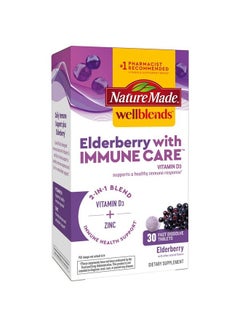 Nature Made Wellblends Elderberry With Immunecare Vitamin D3 And Zinc ...