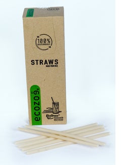 ecozoe Biodegradable Straws - 60 pcs - for Juice - White Natural ...