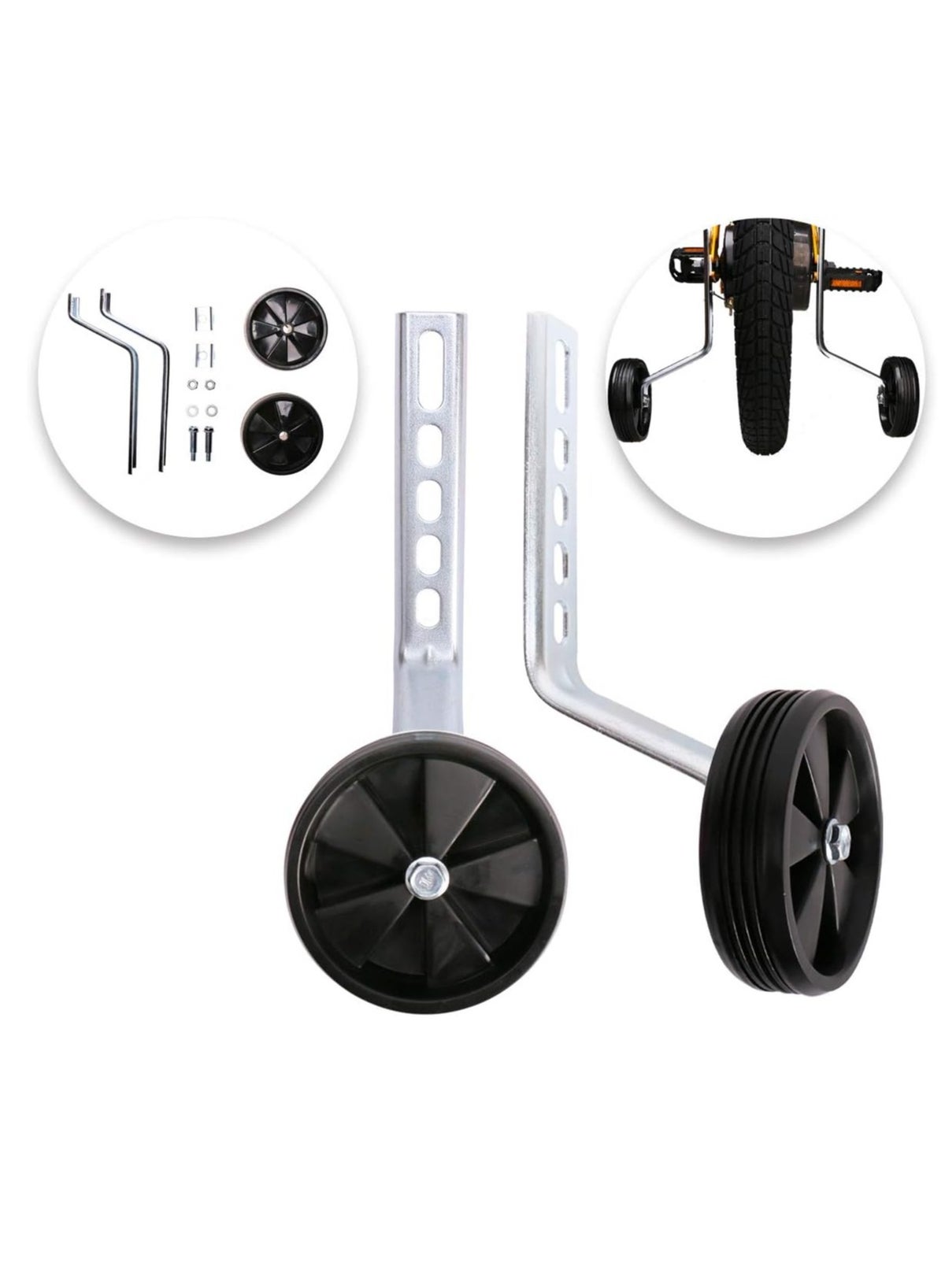Mmmon Adjustable Training Wheels for 12 14 16 18 20 Inch Kids Bike ...