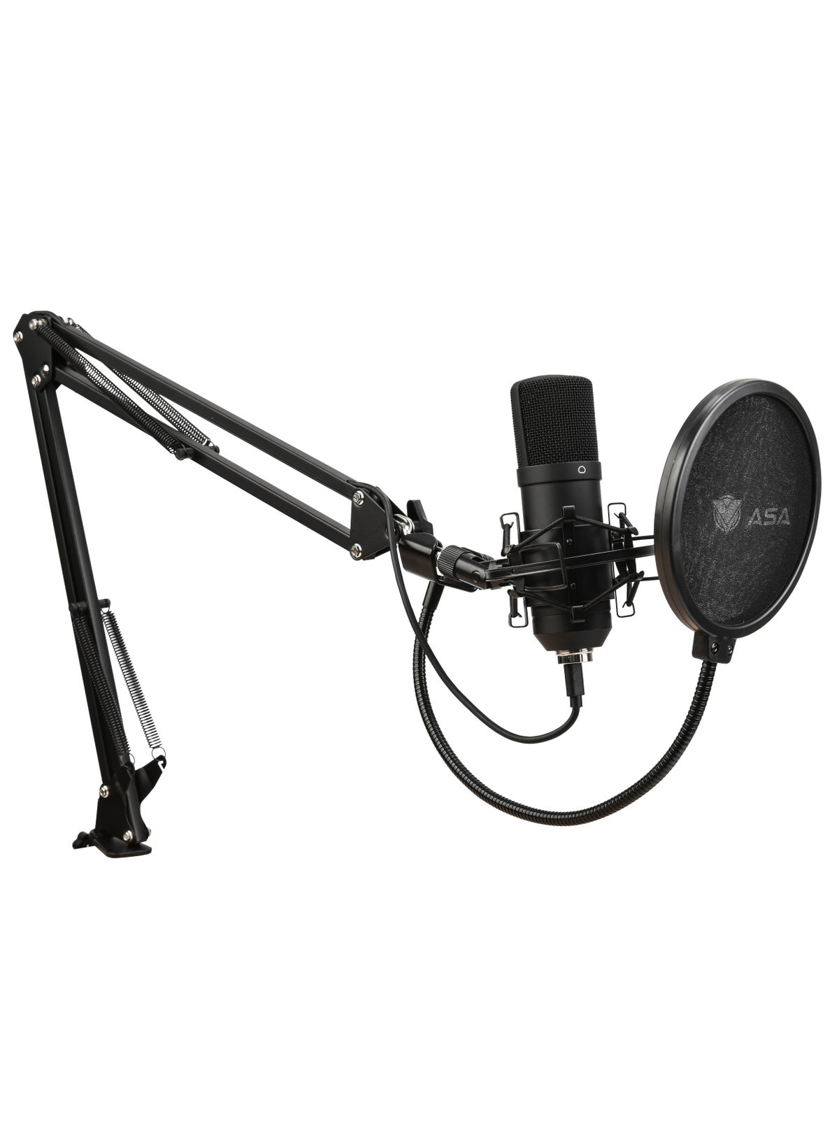 ASA Professional USB Studio Microphone, With Adjustable Arm Stand, Pop ...