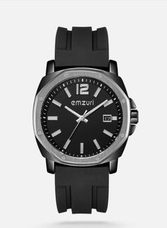 emzuri An elegant men's watch with a black strap KSA | Riyadh, Jeddah