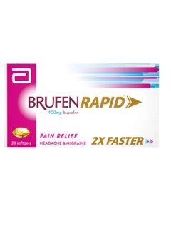 Abbott Nutrition BRUFEN RAPID 400MG HEADACHE AND MIGRAINE SOFTGELS 20S ...
